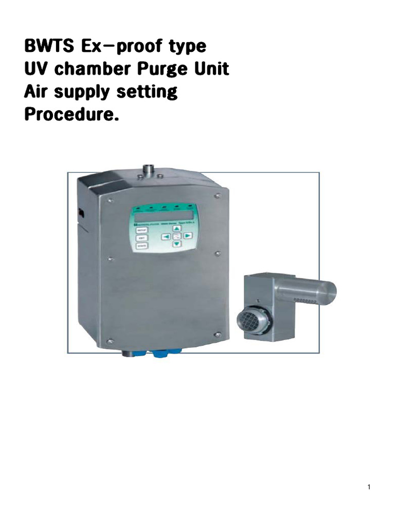 Purge unit air control setting manual | PDF