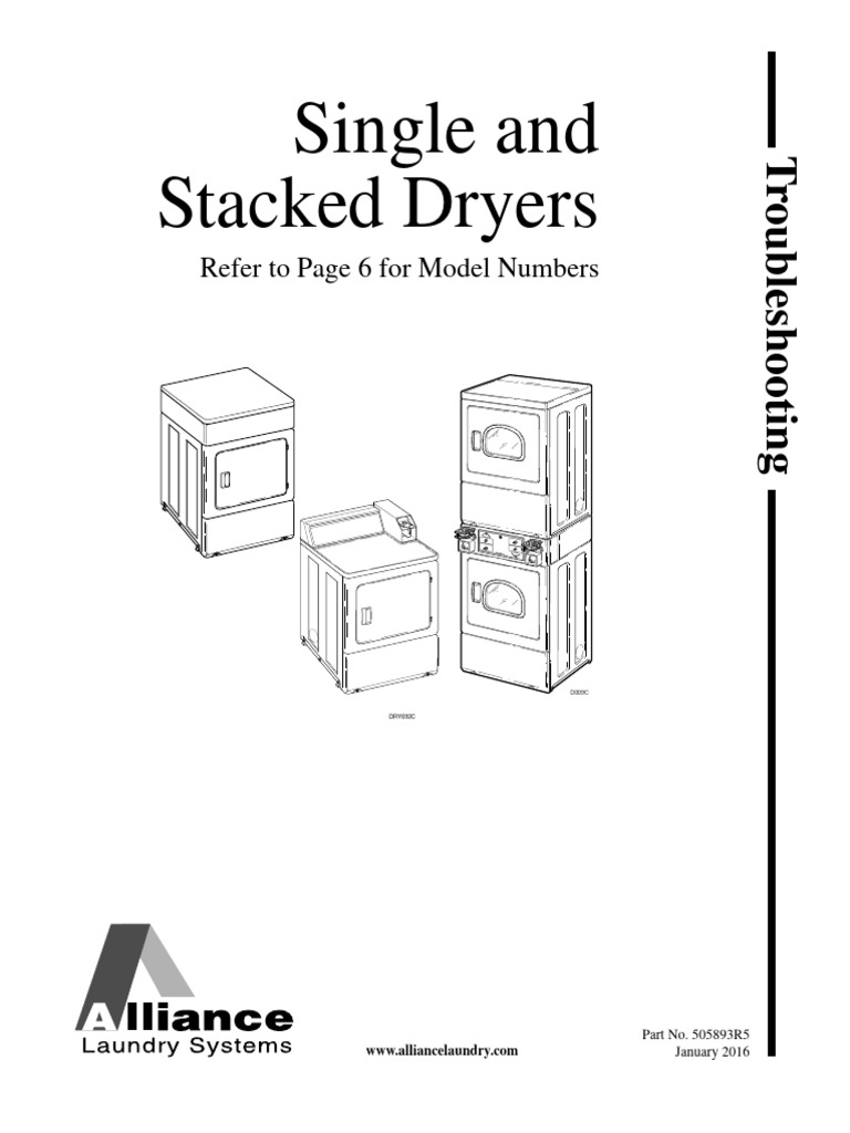 Alliance Single and Stacked Dryer Troubleshooting ALPM-505893 2024-07 ...