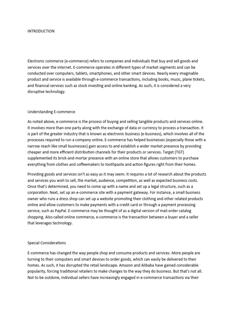 E Commerce | PDF | E Commerce | Commerce