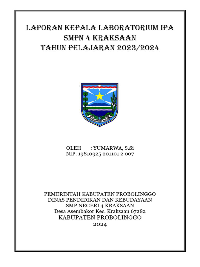 Laporan Kepala Laboratorium Ipa Genap 2024 | PDF | Karier ...
