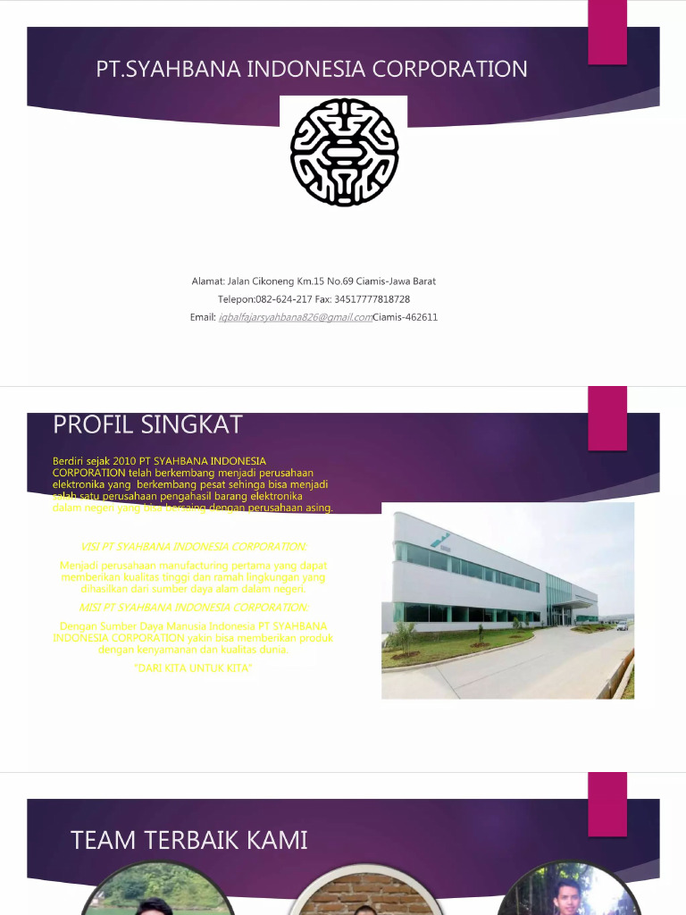 Contoh Power Point Materi Perusahaan | PDF