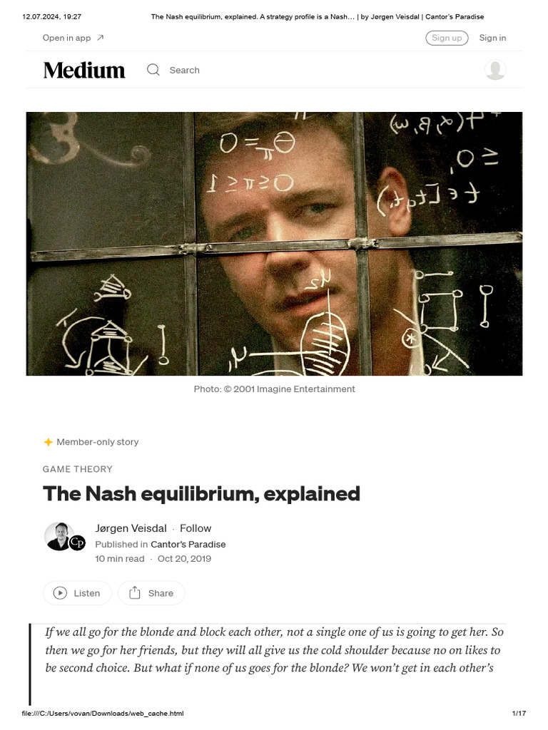 The Nash Equilibrium, Explained. A Strategy Profile Is A Nash - by ...