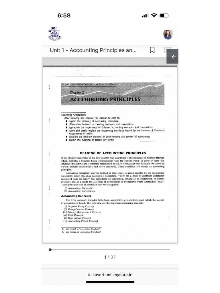 Financial Accounting - Principles Unit 1 | PDF