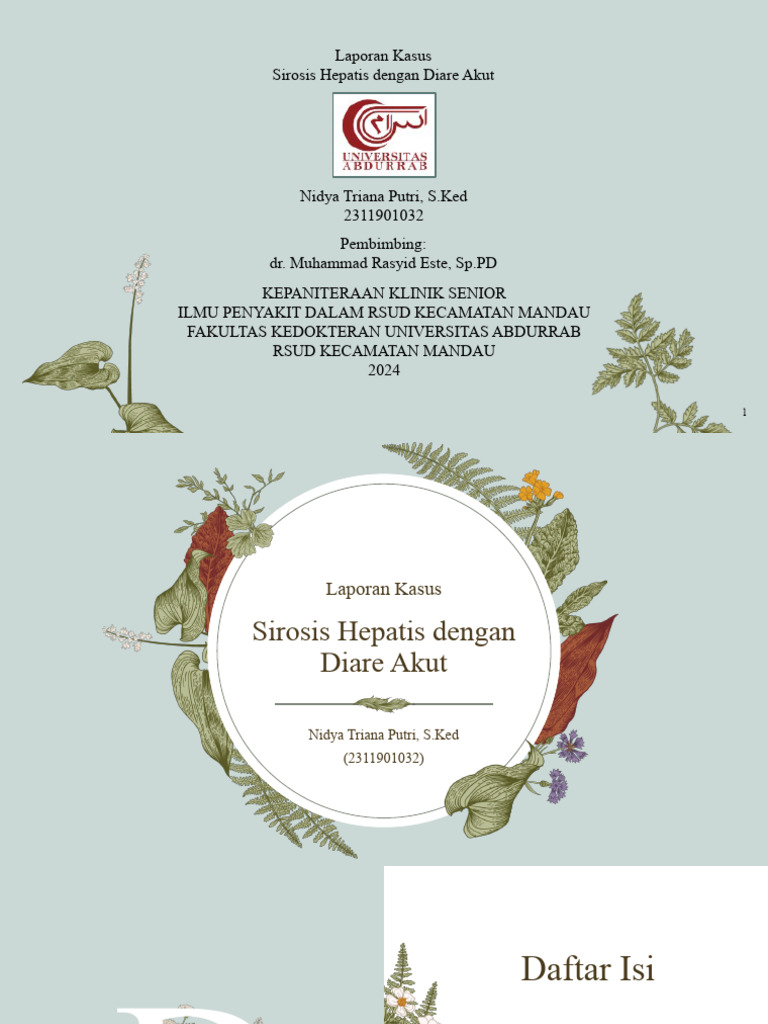 ! Nidya PPT Lapkas Sirosis | PDF