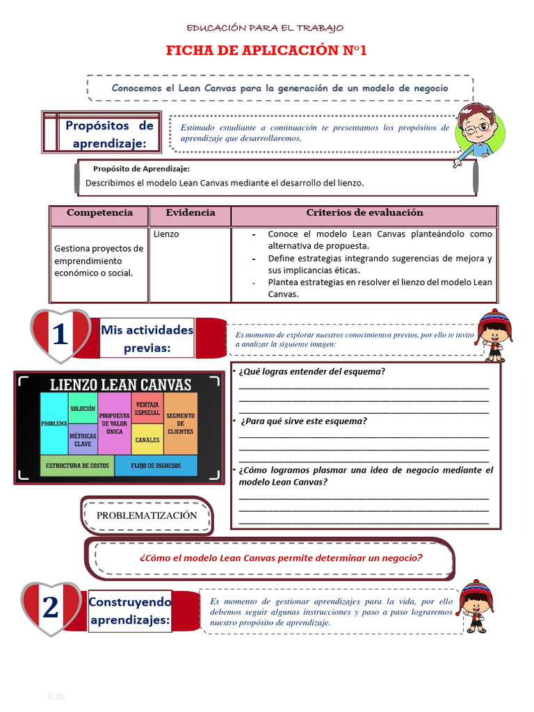 5° FICHA DE APLICACIÓN-SESIÓN1-SEM.1-EXP.4-EDUCACION PARA EL TRABAJO | Descargar gratis PDF ...