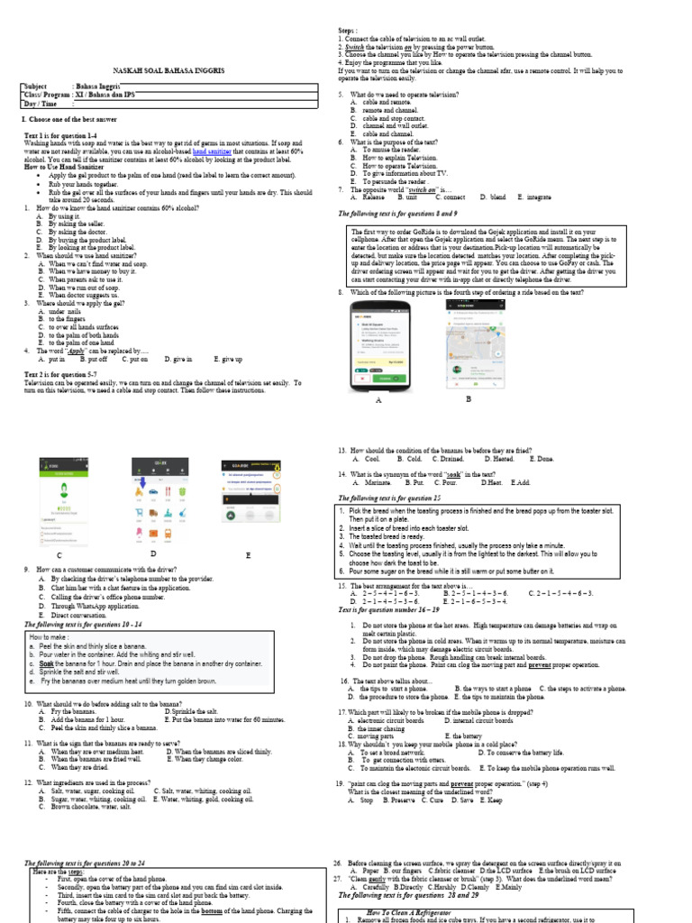 Soal Bahasa Inggris Kleas XI | PDF | Refrigerator