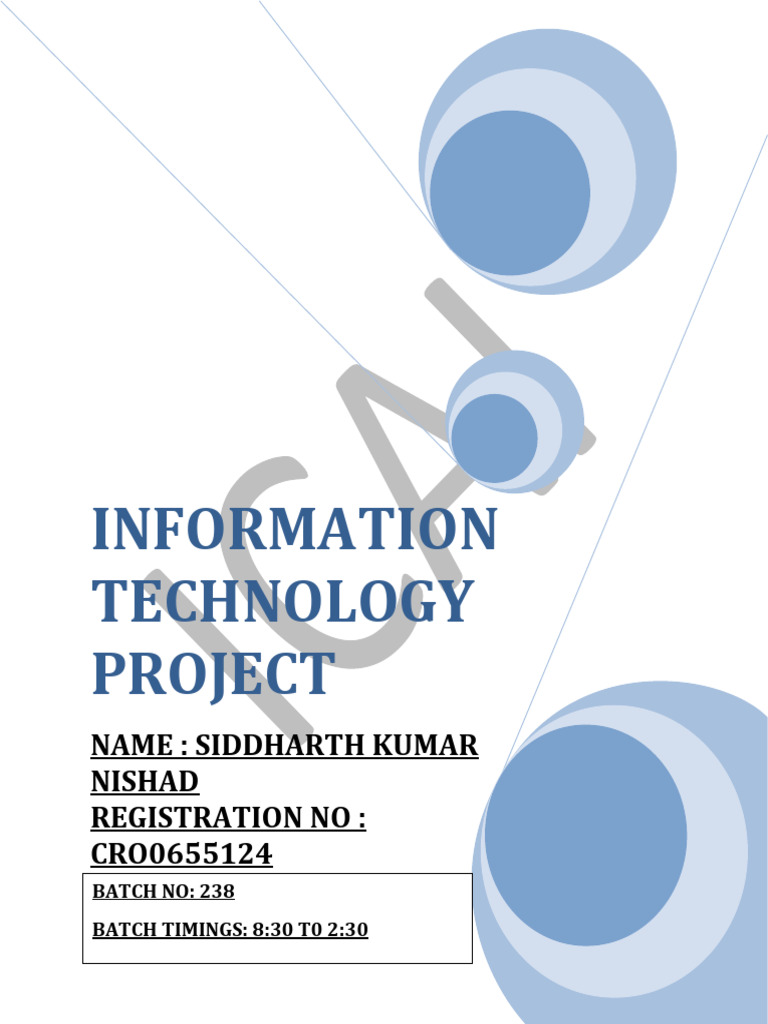 Project Itt Siddharth Nishad | PDF | Spreadsheet | Databases Project Itt Siddharth Nishad | PDF | Spreadsheet | Databases
