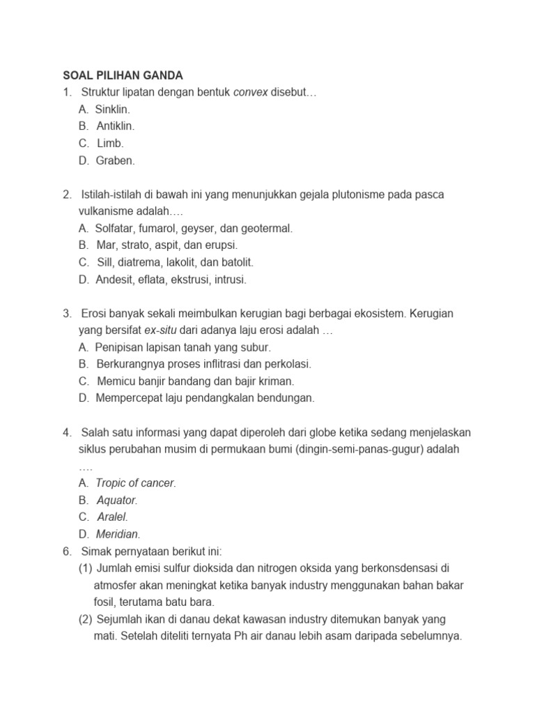 Sinklin dalam Geologi dan Lingkungan | PDF