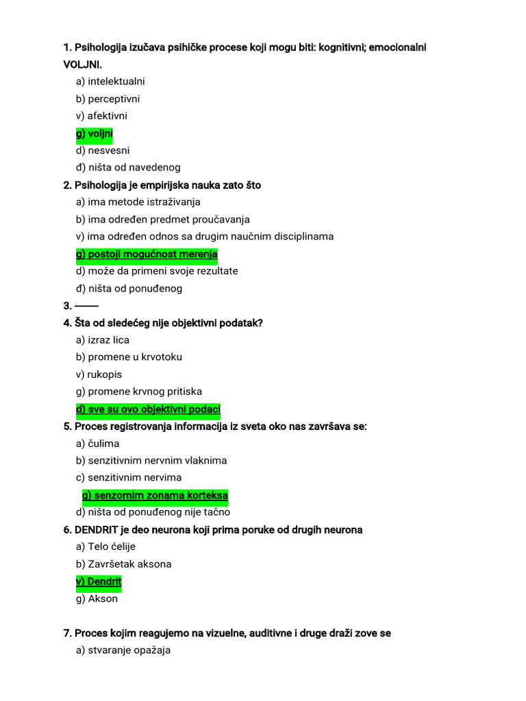 Psihologija Testovi Sve Objedinjeno | PDF
