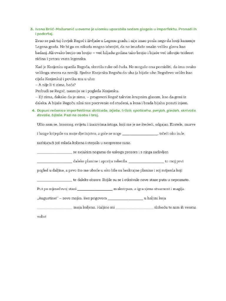 Glagoli - 6. Razred | PDF