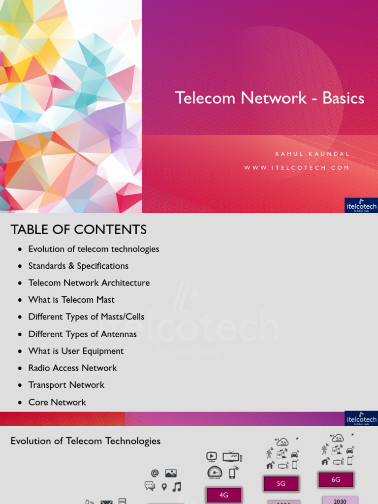 1 +Telecom+Network+Overview | PDF | Computing | Computer Engineering