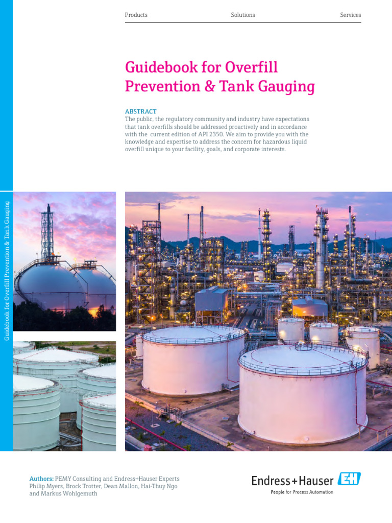 Guidebook for Overfill Prevention Tank Gauging | PDF