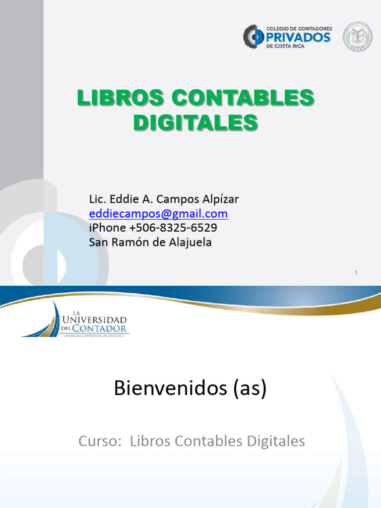 1 Presentación Libros Contables | PDF | Contabilidad | normas ...
