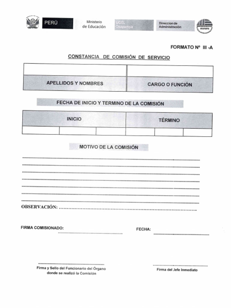 Hoja de Comision | PDF