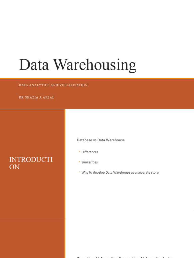Intro Data Warehousing | PDF | Data Warehouse | Information Management
