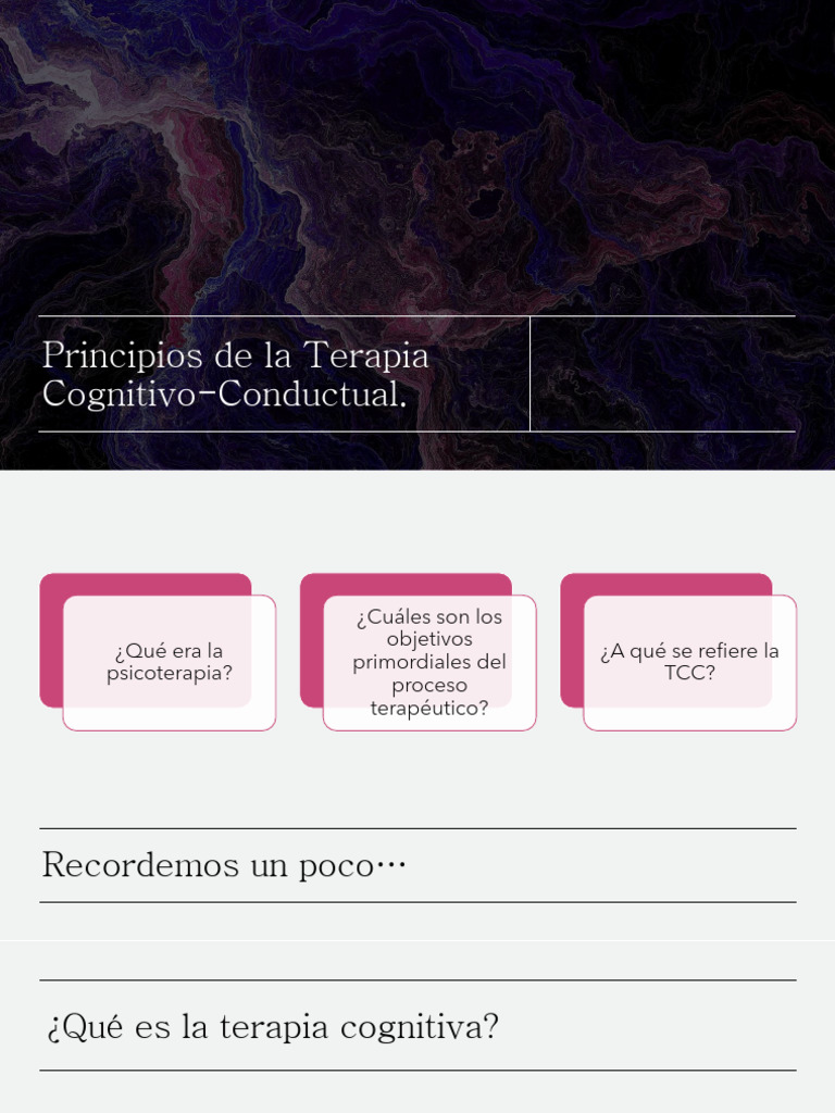 Principios Terapia Cognitivo Conductual Descargar Gratis Pdf 8554
