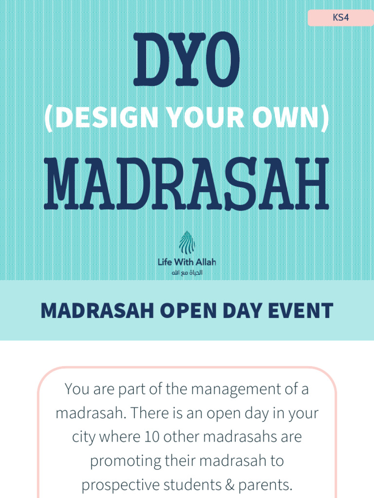 DYO Design Your Own Madrasah KS4 | PDF