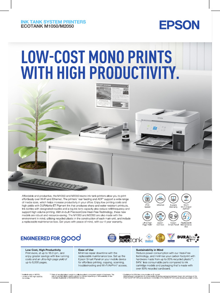 EPSON EcoTank M1050 M2050 | PDF
