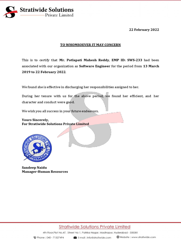Service Letter | PDF | Business