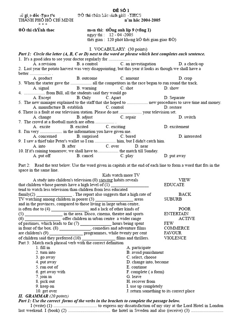 50-Bo-de-thi-HSG-Anhvan-9 | PDF | Paper | Recycling