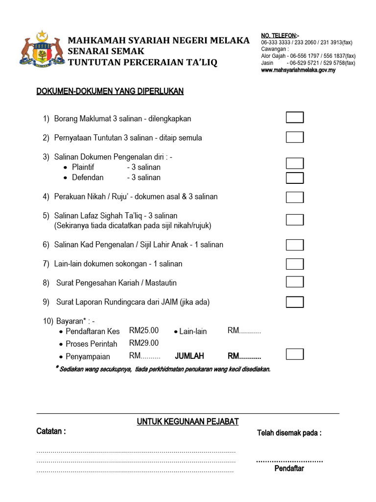 Tuntutan Cerai Takliq | PDF