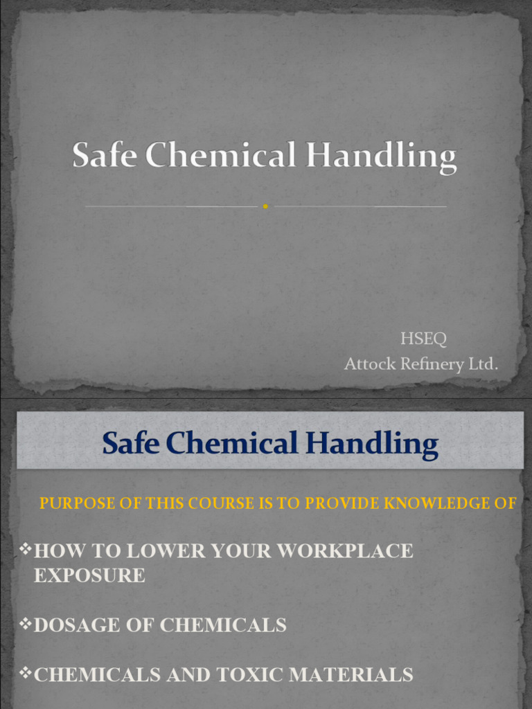 Chemical Handling | PDF | Solvent | Acid