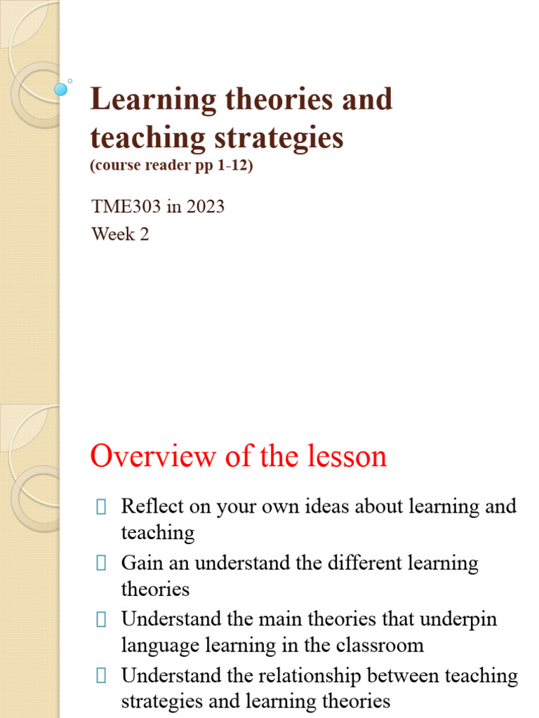 2 Learning theories and teaching strategies | Download Free PDF | Constructivism (Philosophy Of ...