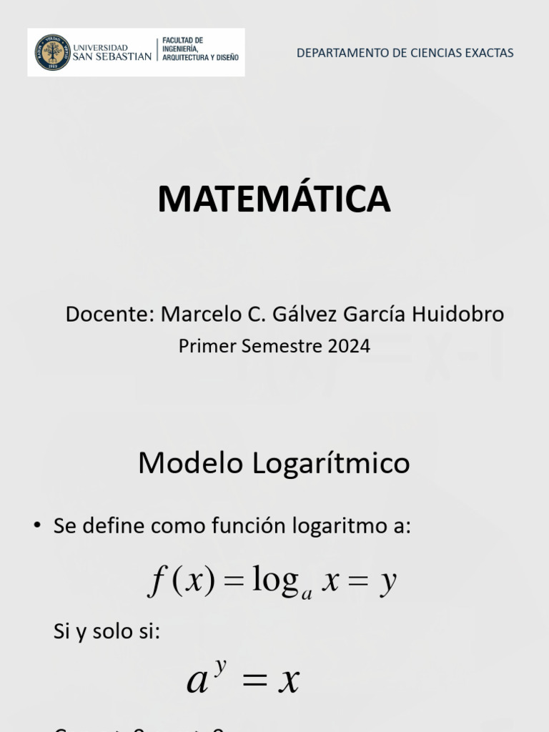 Modelo de Función Logarítmica | PDF | Logaritmo | Función (Matemáticas)