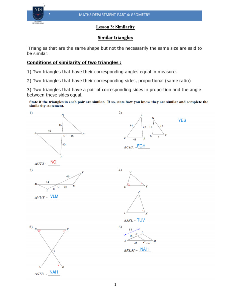 Similarity With MATHEMATICS | PDF