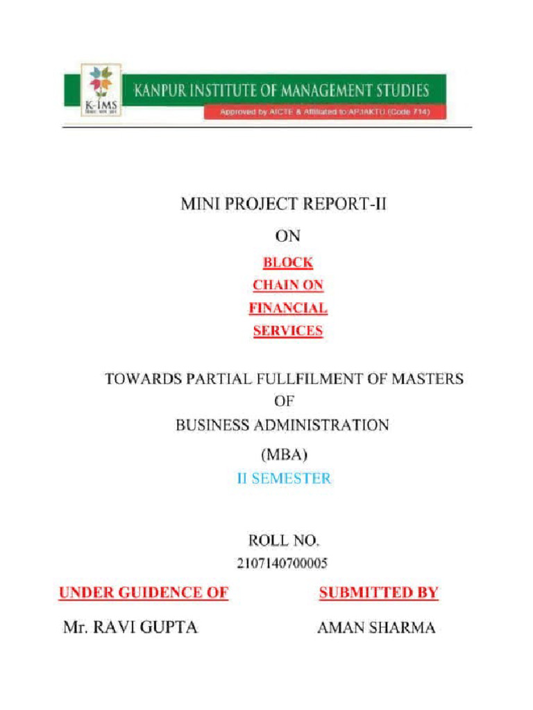 Mini Project Blockchain | PDF