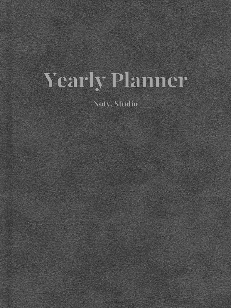 Free Undated Yearly Planner - Dark Mode | PDF | Meal | Lunch