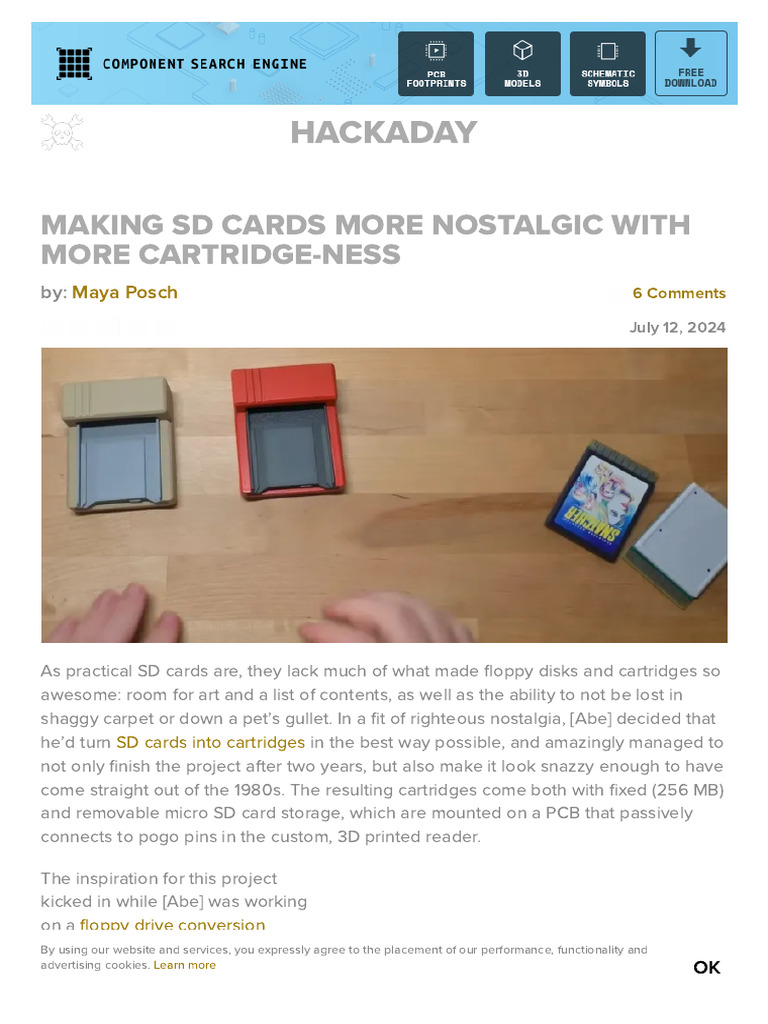 Making SD Cards More Nostalgic With More Cartridge-Ness - Hackaday | PDF | Floppy Disk ...