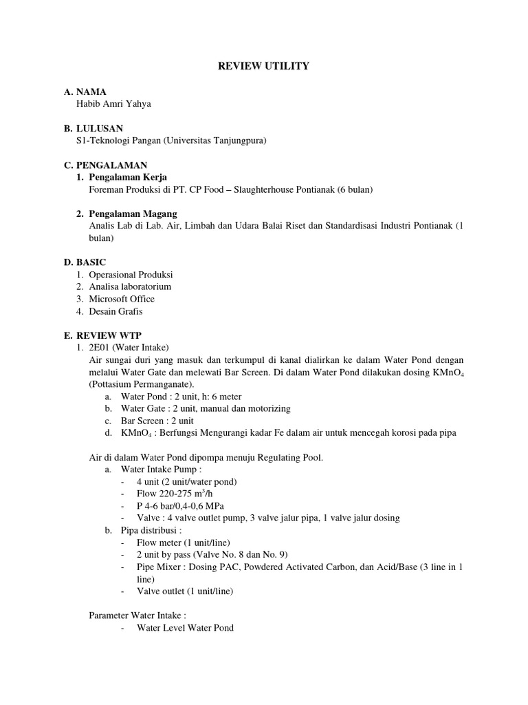 Review Proses Pengolahan Air Terintegrasi | PDF | Sains & Matematika
