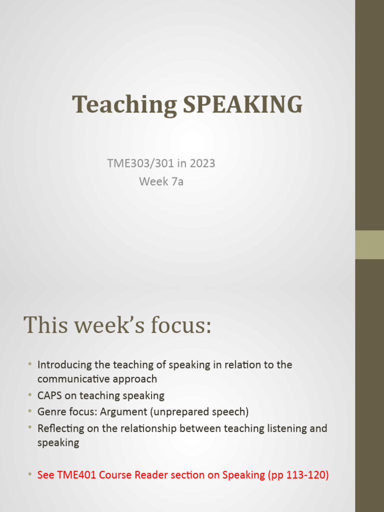 Teaching Speaking Skills: CLT Approach | PDF | Learning | Human Communication