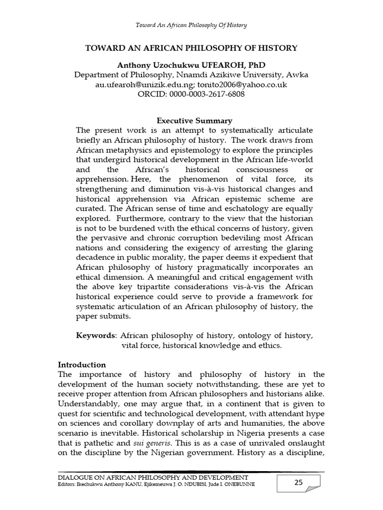 African Philosophy of History Explained | PDF | Time | Metaphysics
