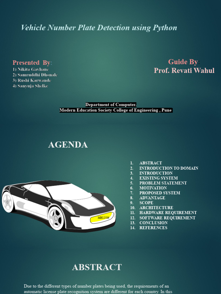 Vehicle Number Plate Detection | PDF | Optical Character Recognition | Image Segmentation
