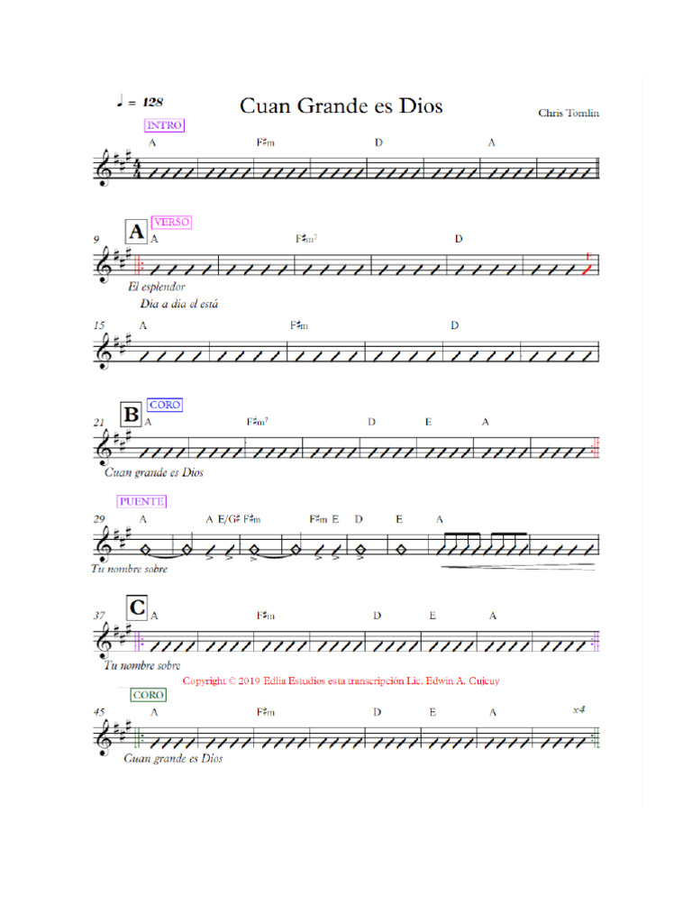 Chart Cuan Grande Es Dios | PDF
