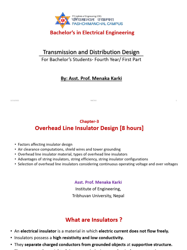 m3-Final-Overhead Line Insulator Design | Download Free PDF | Insulator ...