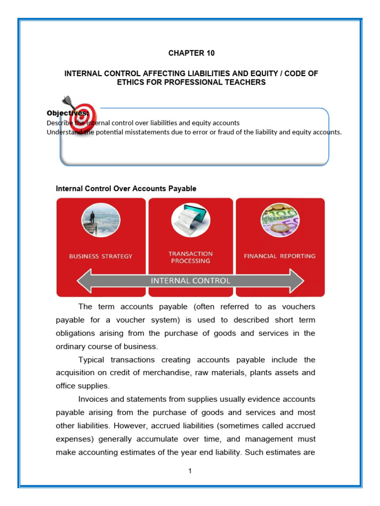 Internal Control for Liabilities & Equity | PDF | Equity (Finance) | Debt