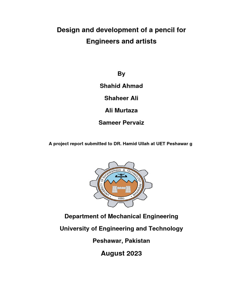 Final Mini Project Report PDD | PDF | Pencil