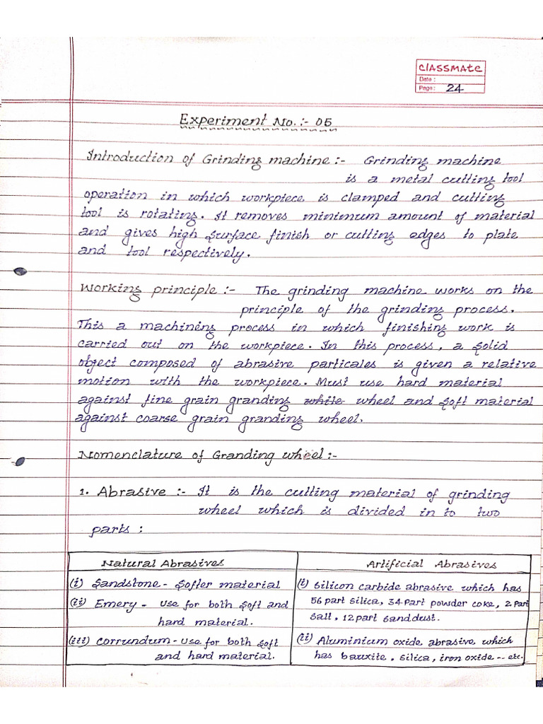 Experiment No 05 Surface Grinding Pdf