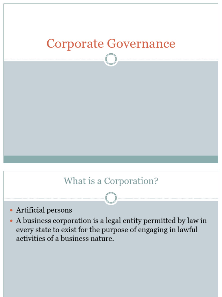 Corporate Governance | PDF | Corporate Governance | Governance