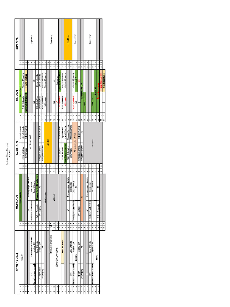 Planning S6 Mis À Jour | PDF