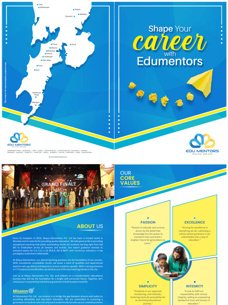 Edu Mentors Brochure Compressed Compressed 1 | PDF | Learning