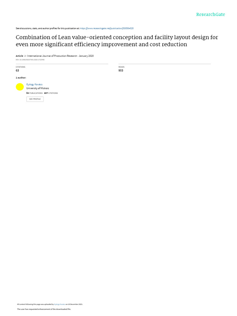 Lean and Facility Layout for Efficiency | PDF | Lean Manufacturing ...