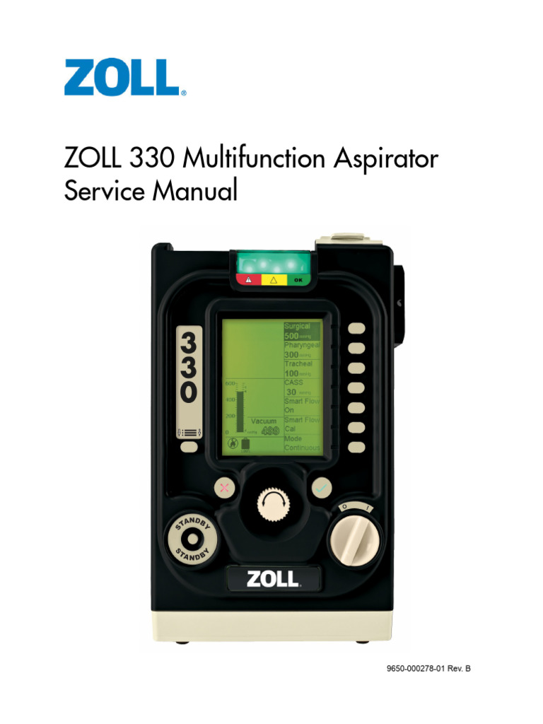 ZOLL 330 Multifunction Aspirator 9650-000278-01-SF - B | PDF | Pressure ...