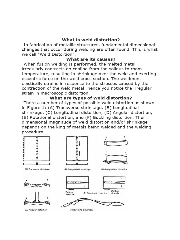 Understanding Weld Distortion Causes & Solutions | PDF | Welding ...