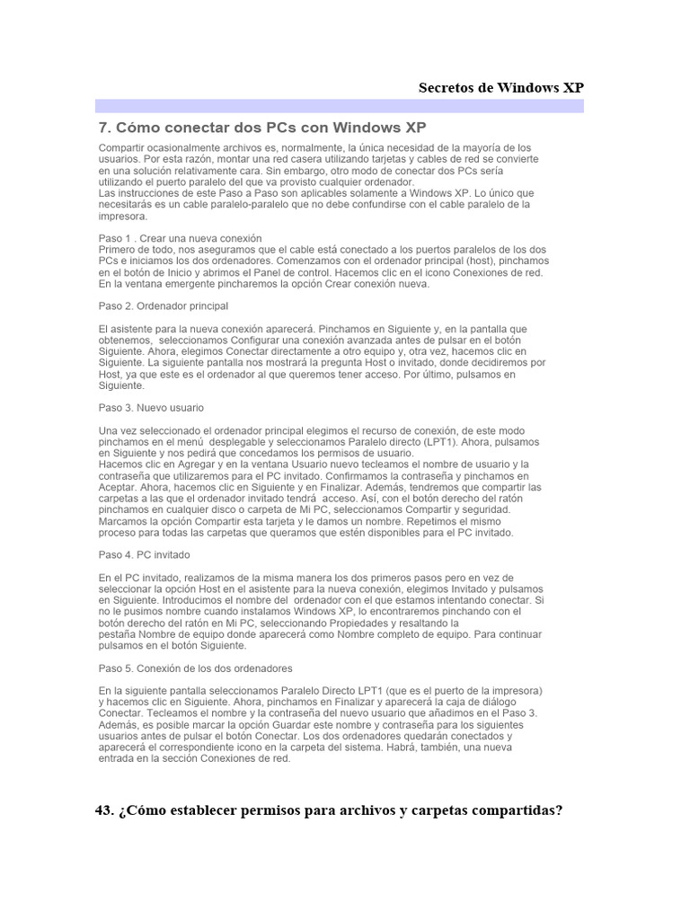 Secretos de Windows XP | PDF | Archivo de computadora | Microsoft Windows