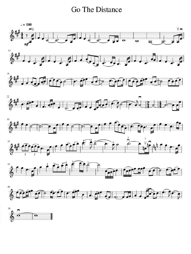 Go the Distance Violin | PDF