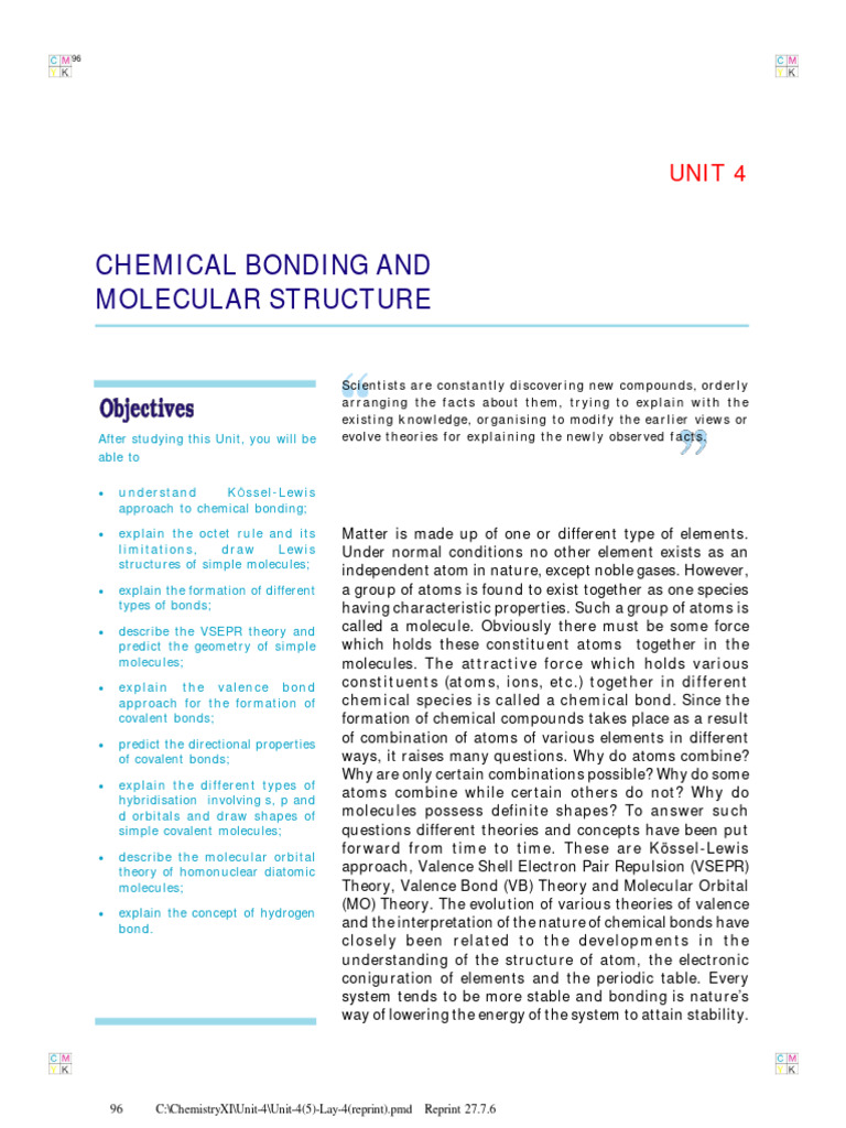 7NMLrS3O6S NCERT Chemical Bonding | PDF | Ionic Bonding | Chemical Bond